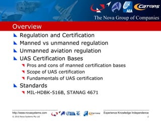 UAV Certification - extract for AUVSI 2015 | PPTX