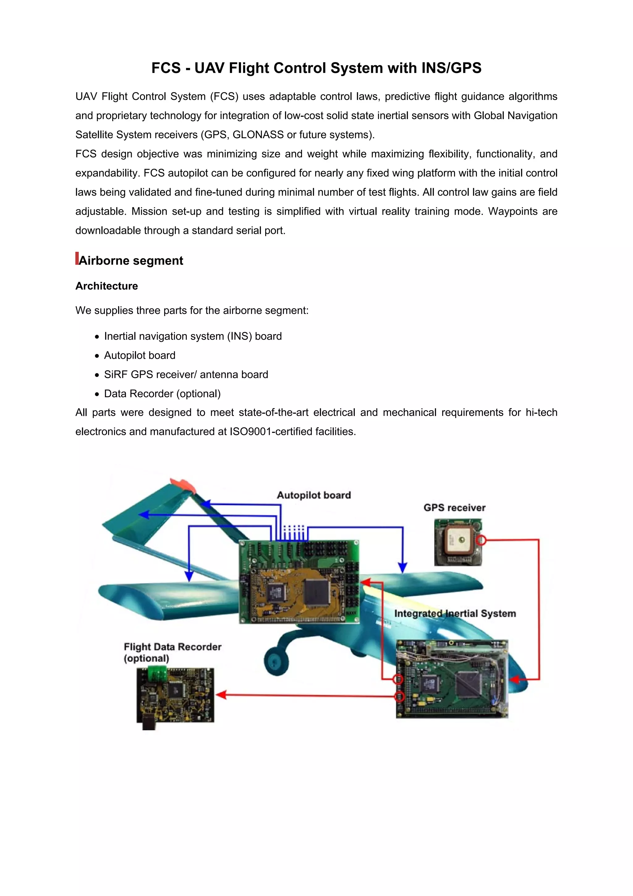 Uav flight control system with ins gps | PDF