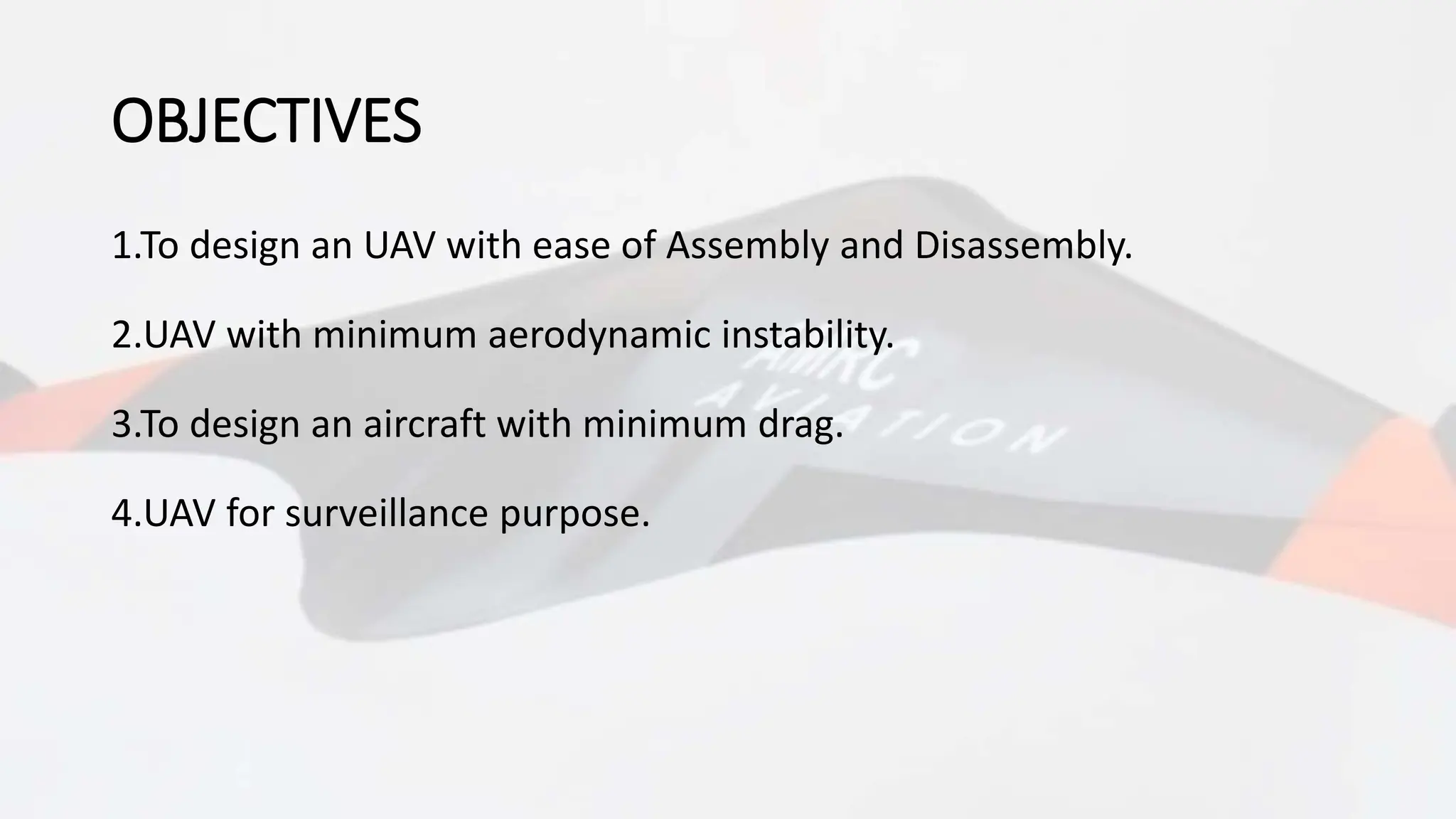 UAV PROJECT FINAL..Design and analysis of unmanned aerial vehicle | PPT