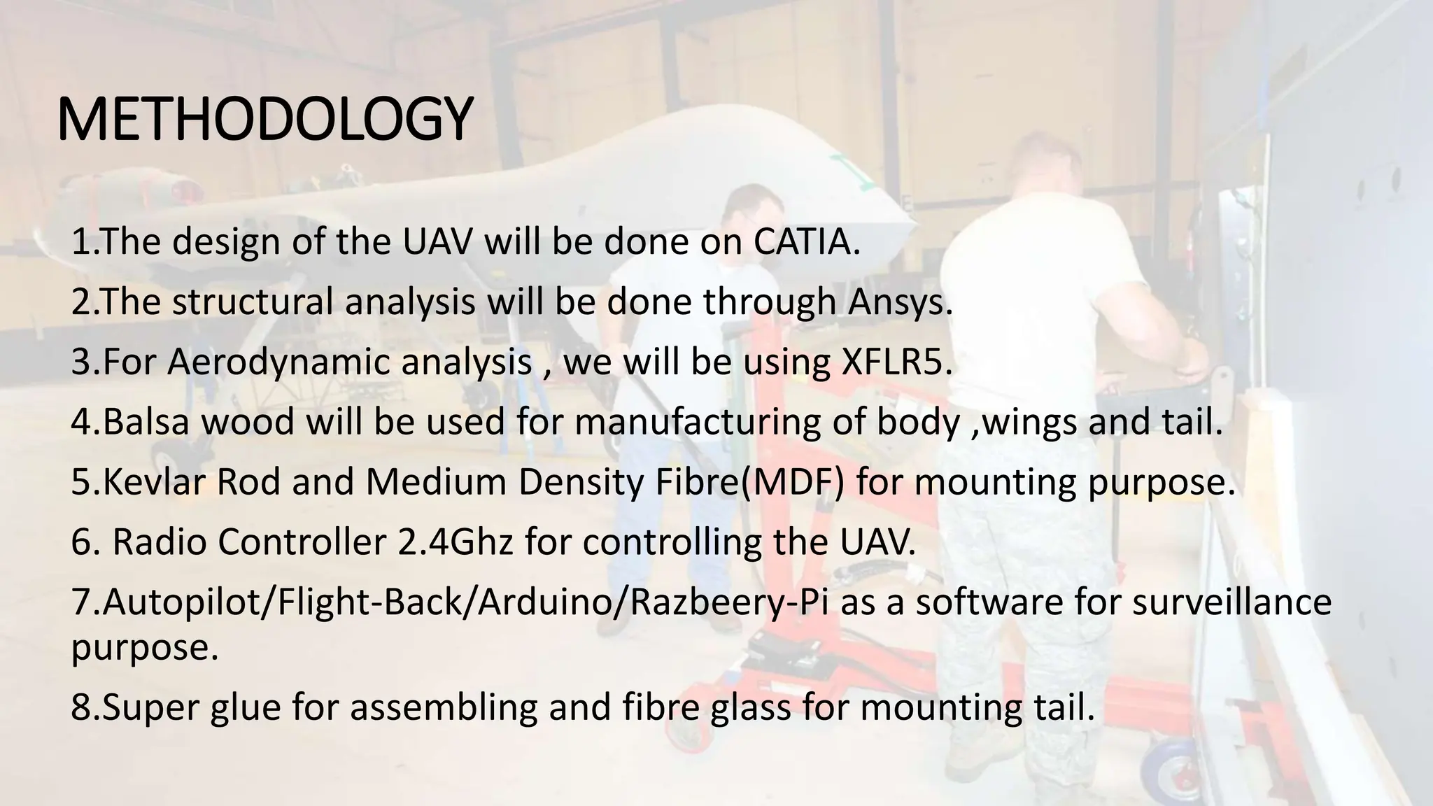 UAV PROJECT FINAL..Design and analysis of unmanned aerial vehicle | PPT