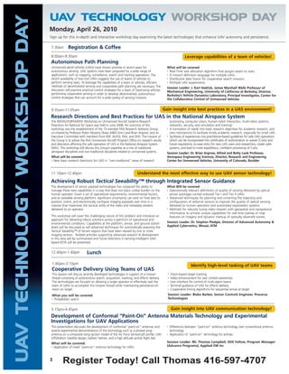 Uav Summit 2010 Agenda | PDF