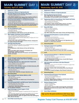 Uav Summit 2010 Agenda | PDF