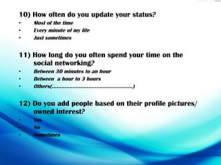 UB 0203 Survey | PPT