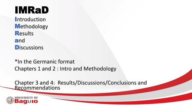 University of Baguio- IMRAD-Format in Research pdf | PDF