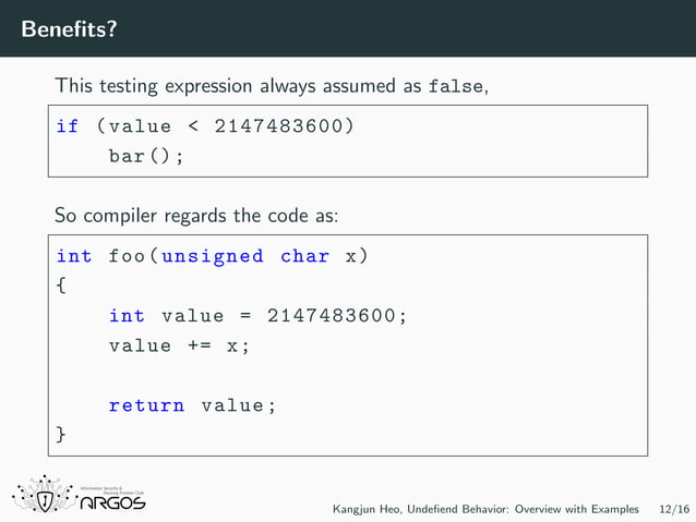 Undefined Behavior: Overview with Examples | PPT