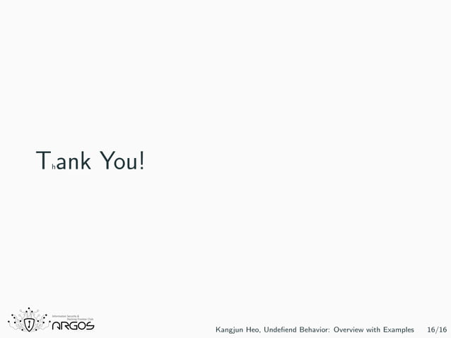 Undefined Behavior: Overview with Examples | PPT