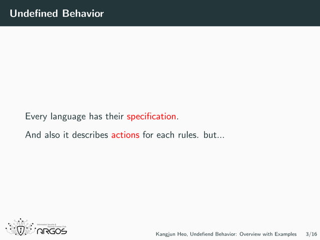 Undefined Behavior: Overview with Examples | PPT