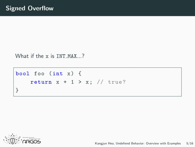 Undefined Behavior: Overview with Examples | PPT