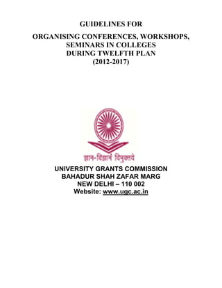 Guidelines for organize workshop & conference & seminar | PDF