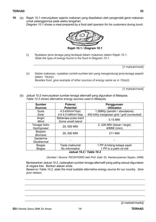 Ub2 sains t1 2016 soalan | PDF