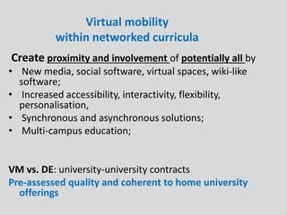 Ubachs virtual mobility EADTU | PPT