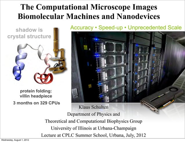 The Computational Microscope Images Biomolecular Machines and Nanodevices - Klaus Schulten | PDF
