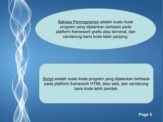 Bahasa Pemrograman dan Script | PPT
