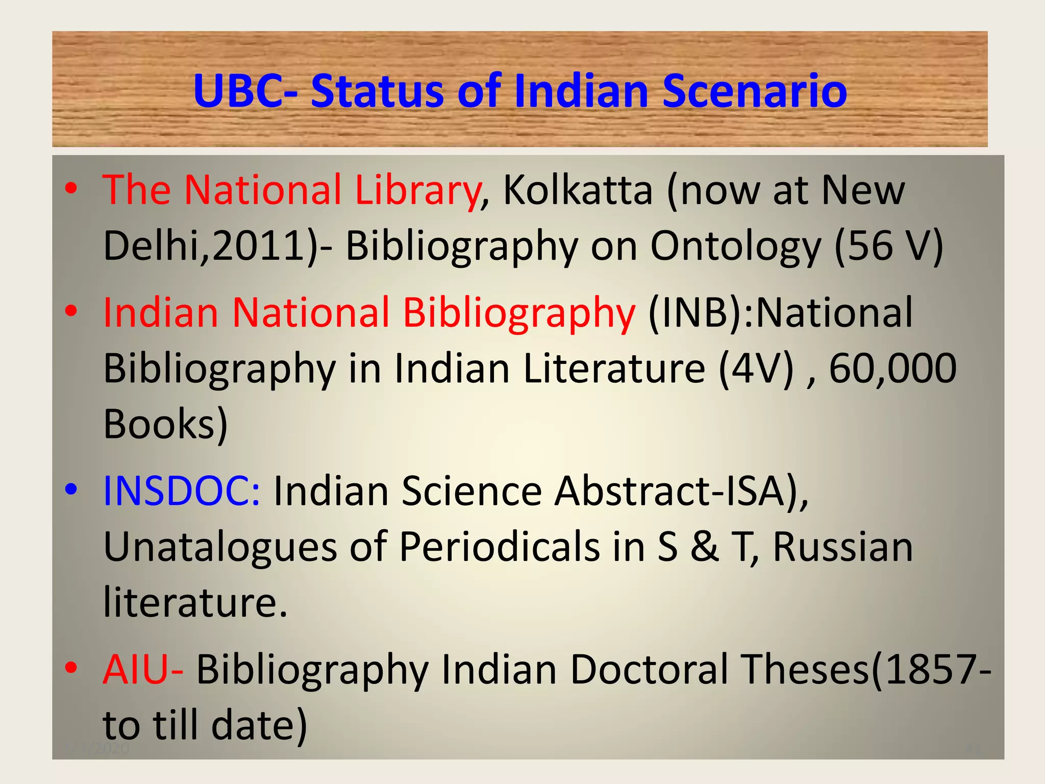 Universal Bibliographic Control and Universal Availability of ...