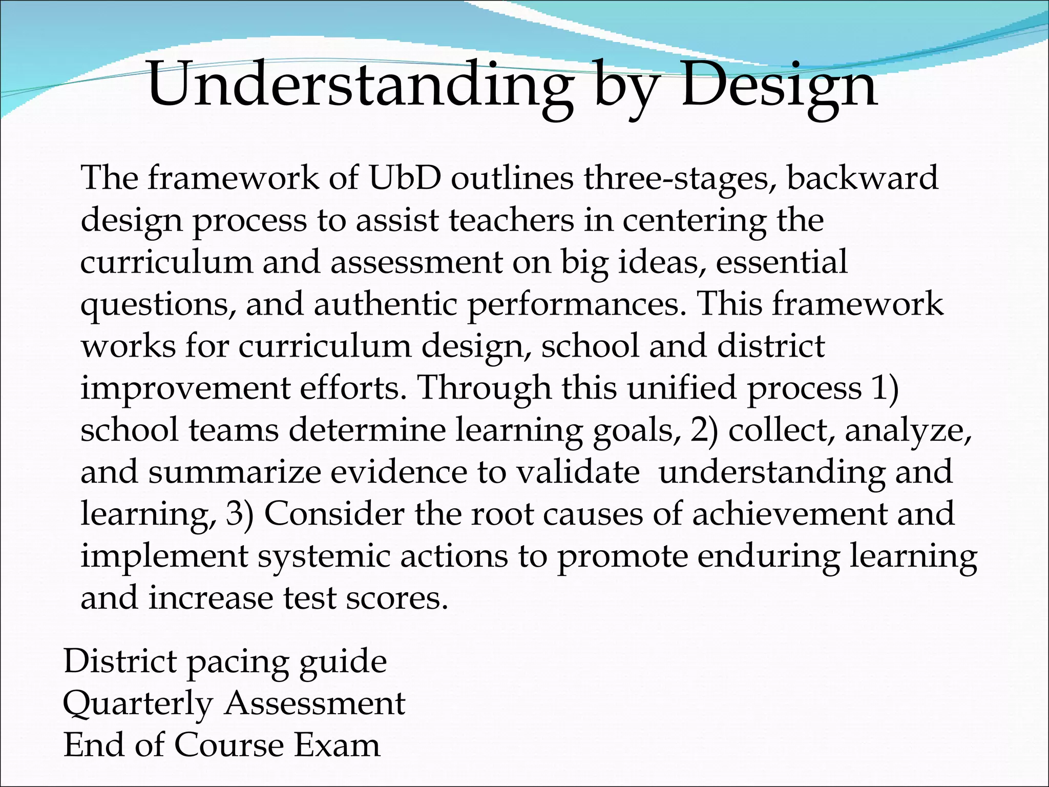 Ubd Edi Soh Presentation | PPT | Educational Assessment | Education