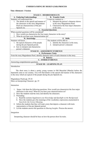 Ub d more on interpreting character | PDF