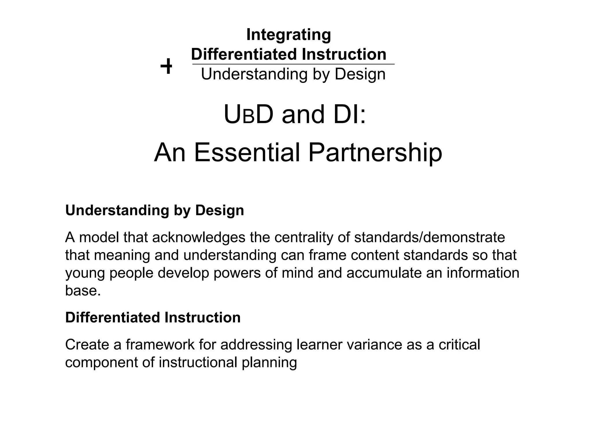 Ubd And Di Presentation | PPT