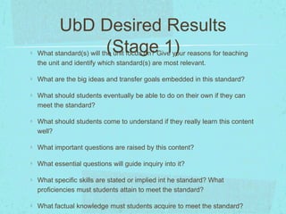 Ubd intro ppt | PPTX