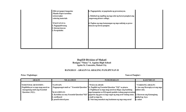 Ubd lesson plan | XLS