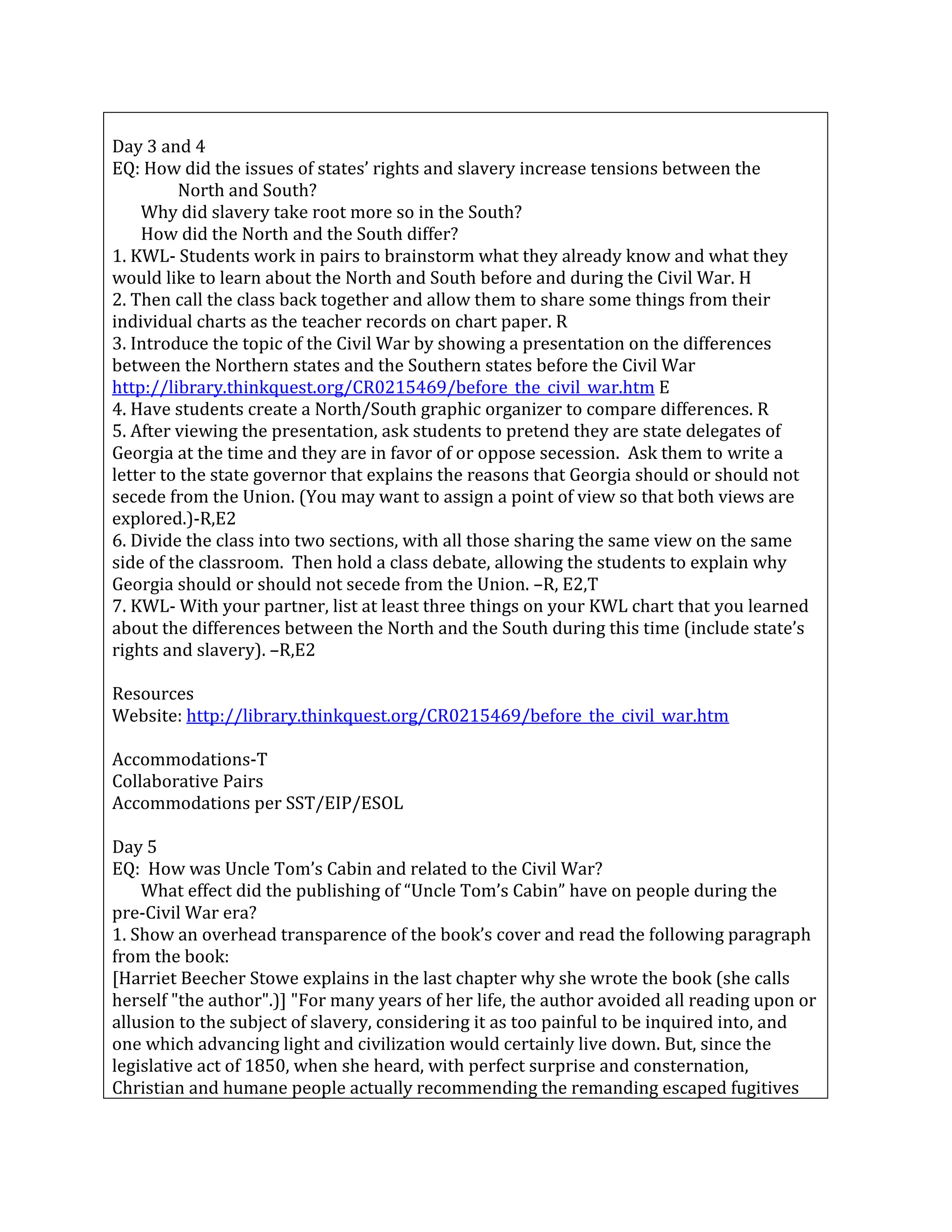 Ubd lesson plan | DOCX