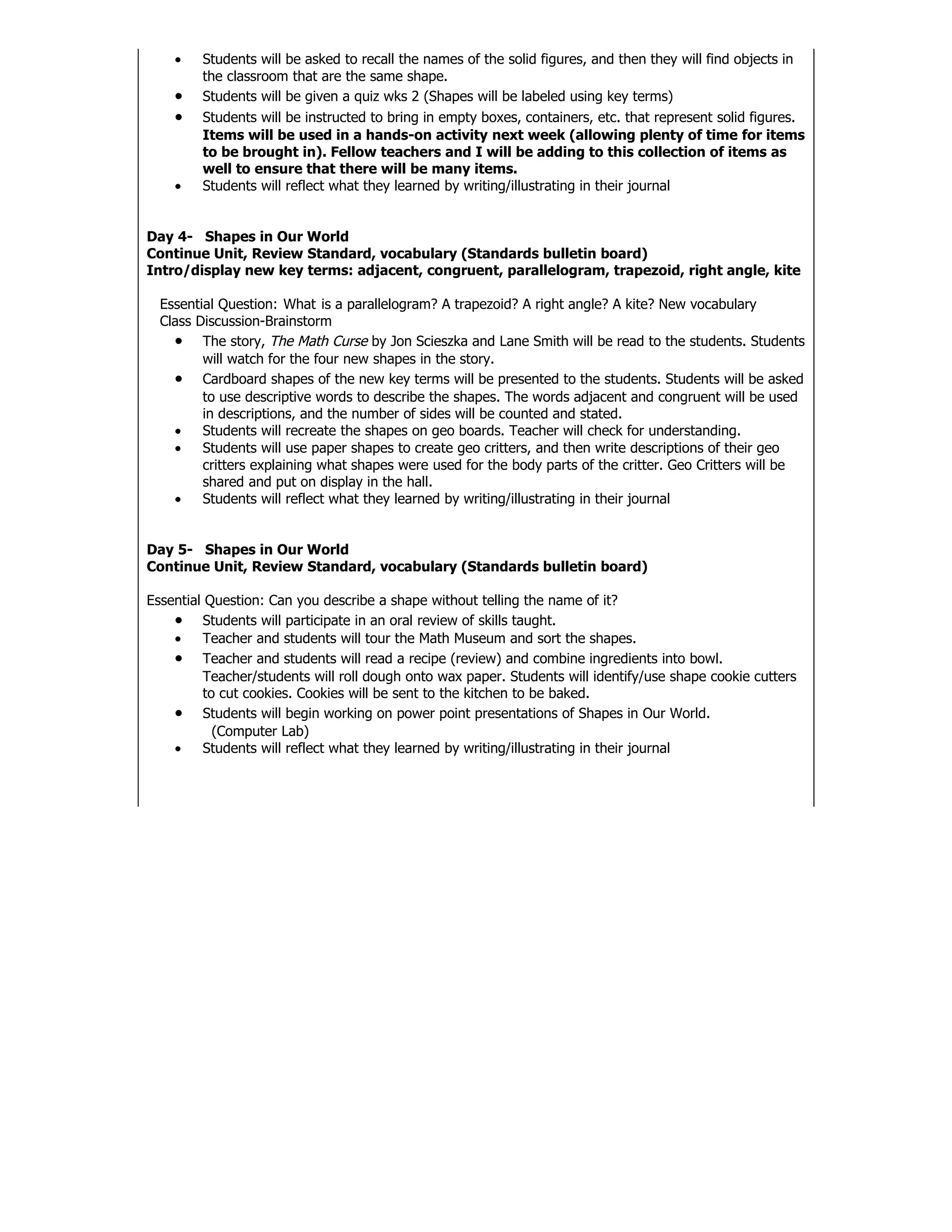 Ub d lp...shapes in our world | DOC