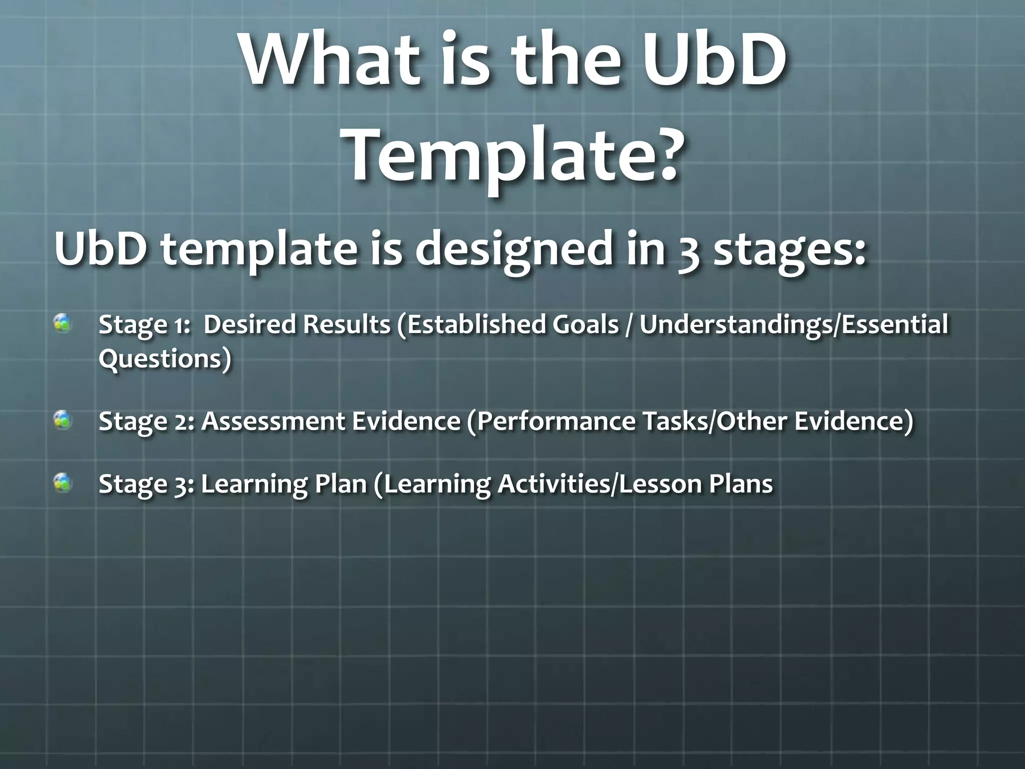 UbD presentation for DS | PPT