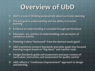 UbD presentation for DS | PPT