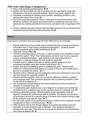 UbD stage 3 | DOC | Educational Assessment | Education