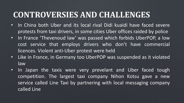 UBER-Current Strategy, Competition Analysis and Global Expansion | PPTX