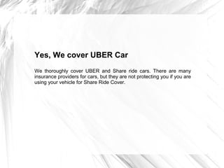 Uber Car Insure | PPT