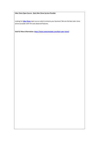 Uber clone | PDF