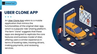 Uber Clone App Development - Unicotaxi . | PDF