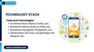 Uber Clone App Development - Unicotaxi . | PDF
