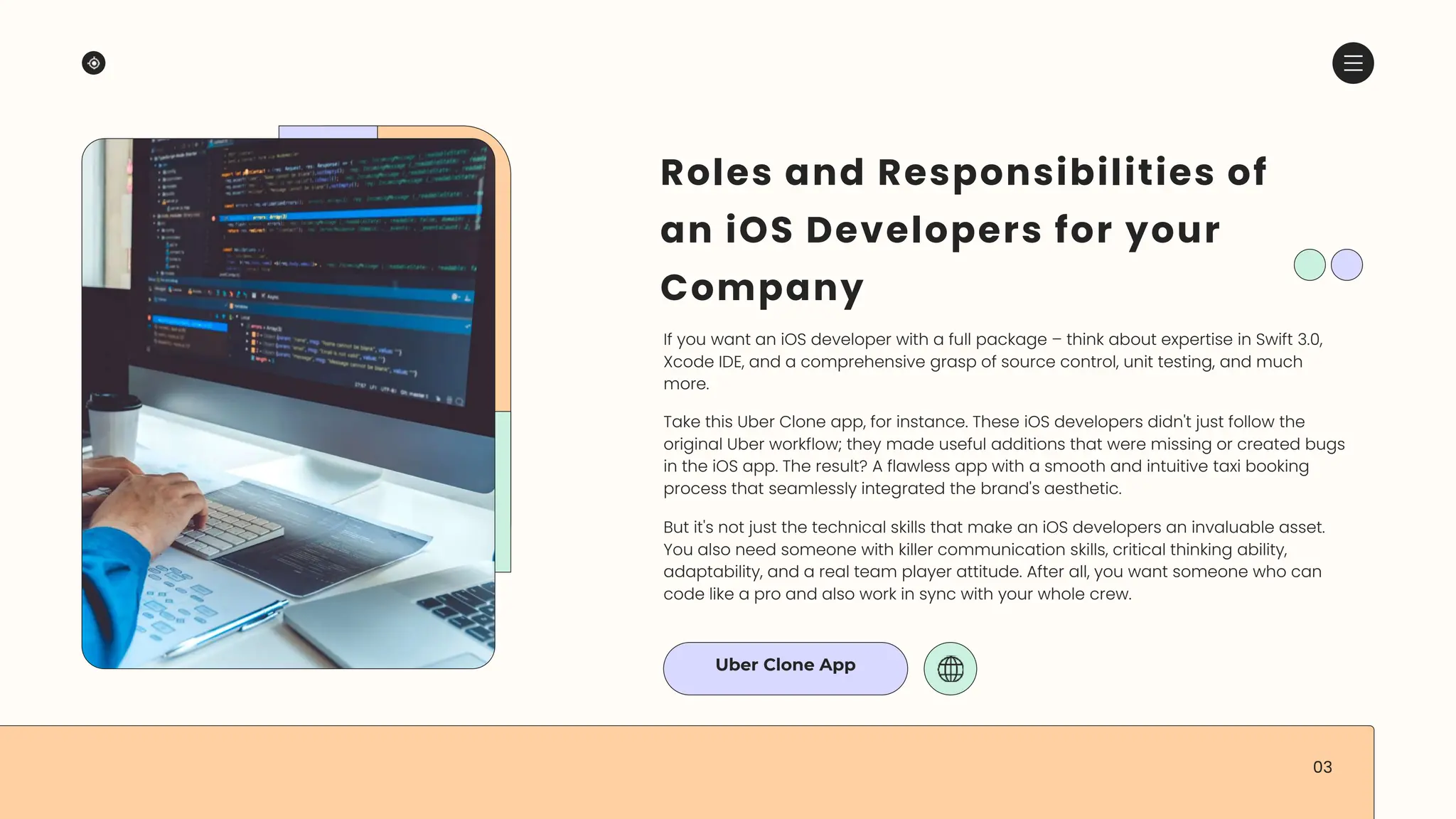 Best iOS Developer Skills and Traits For Uber Clone App Development | PPT