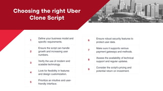Uber Clone Revolutionize Transportation with Your App | PPT