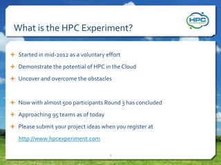 UberCloud HPC Experiment Introduction for Beginners | PPT