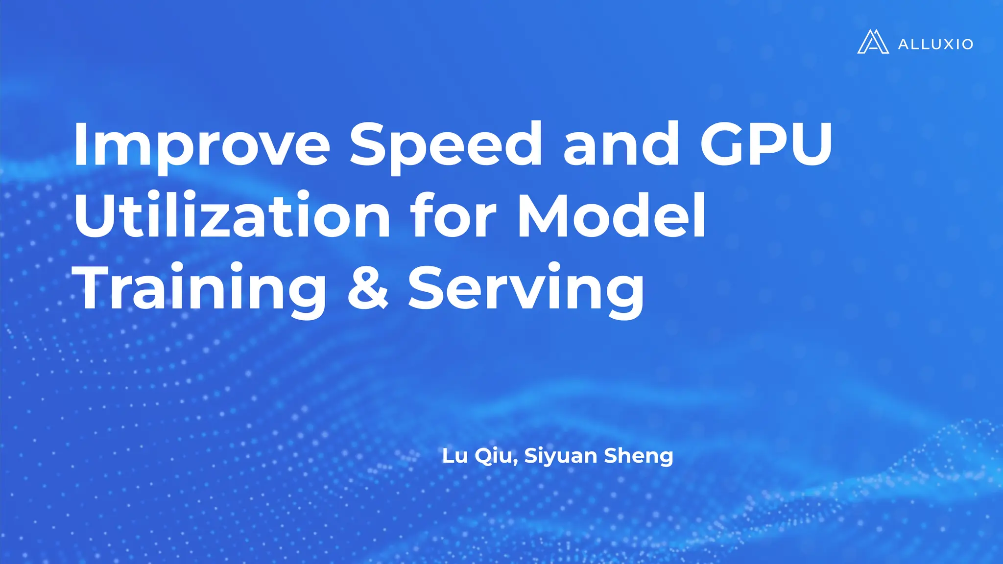 AI/ML Infra Meetup | Improve Speed and GPU Utilization for Model Training & Serving | PDF ...