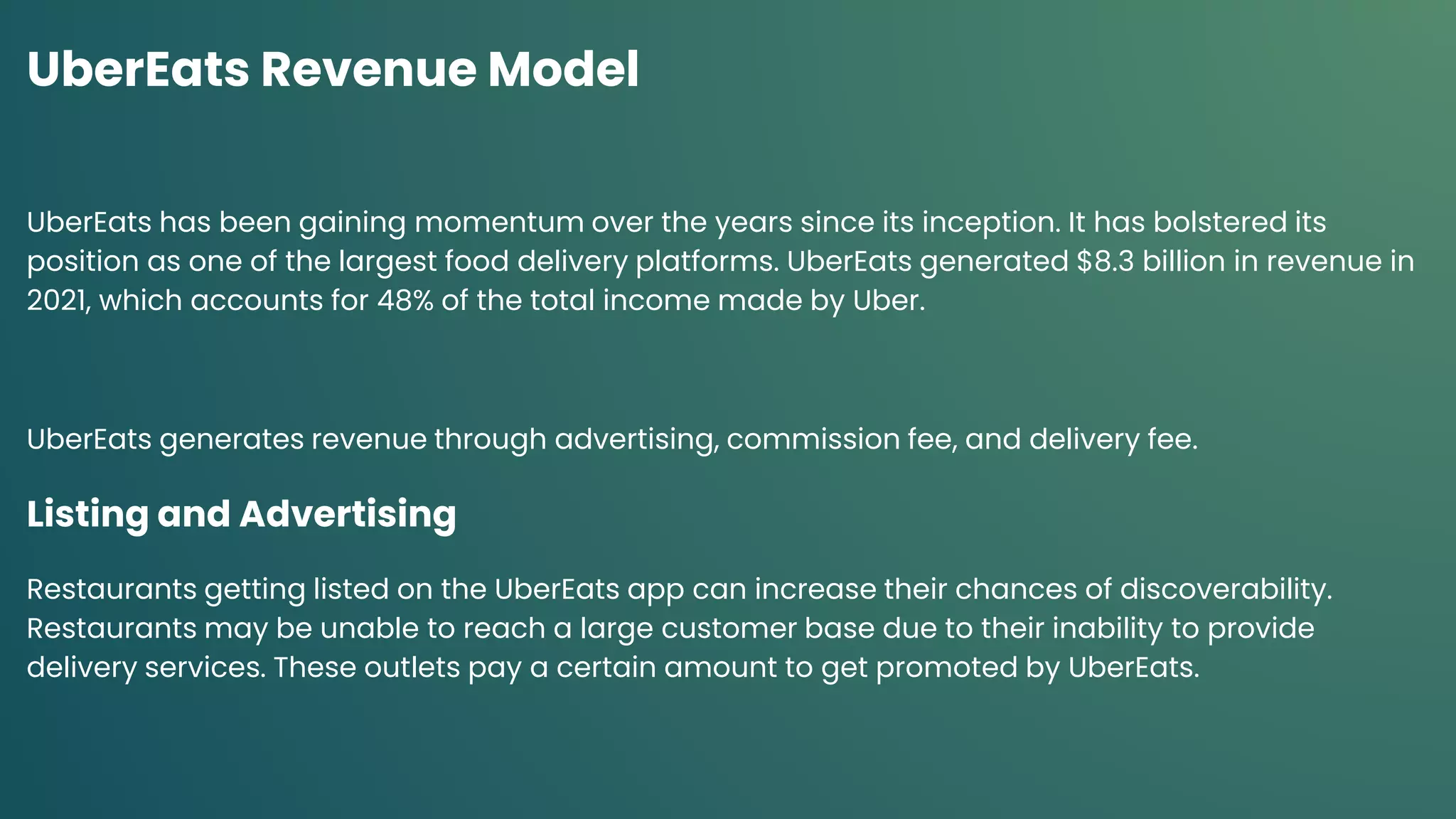 UberEats Business Model & Revenue Model | PPTX