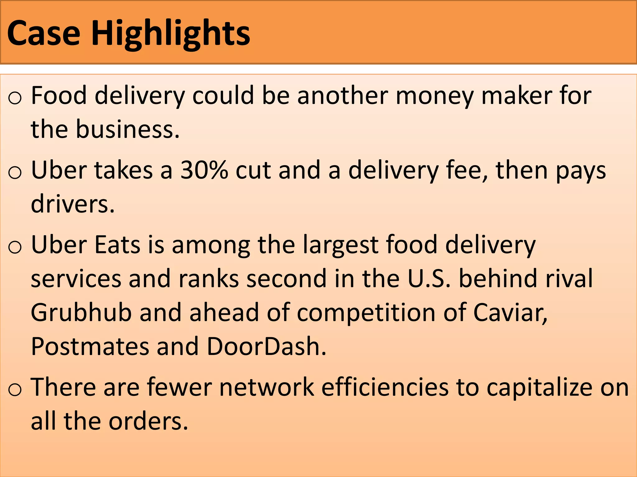 Uber eats case study | PPTX