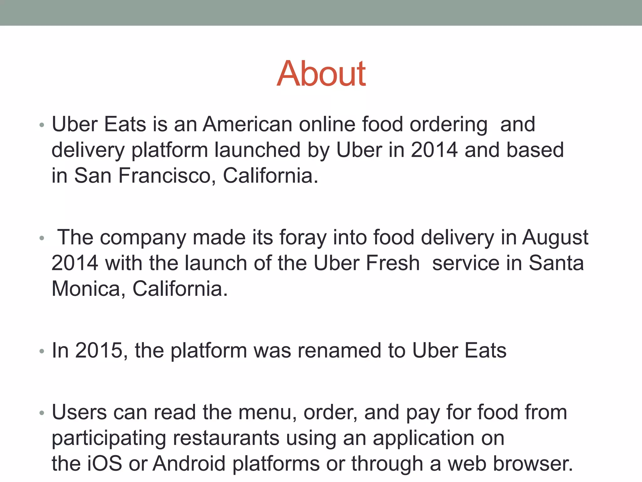 Uber eats ppt | PPTX