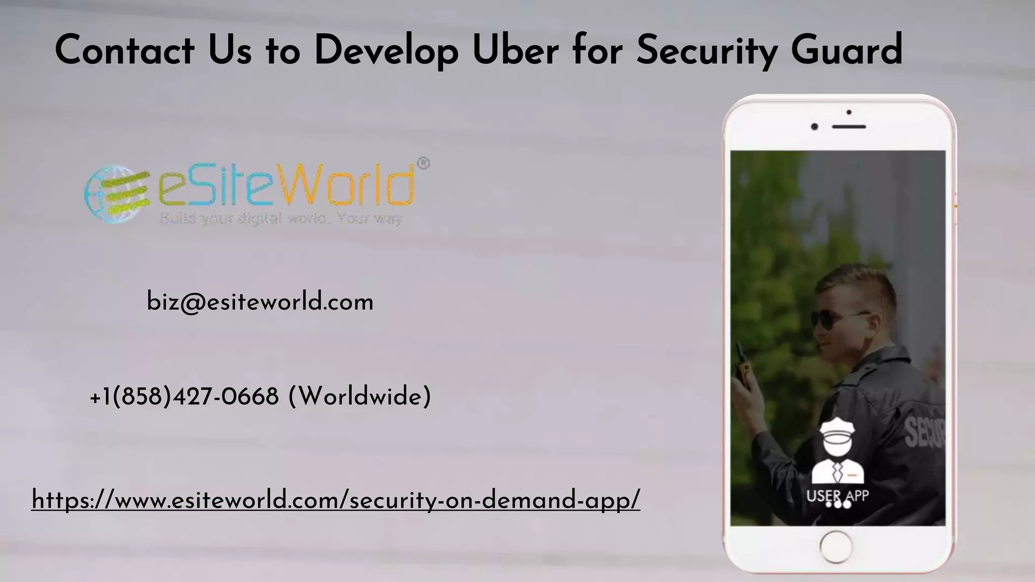 Uber for Security Guards App Clone | PPTX