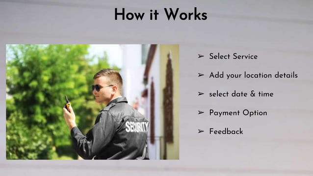 Uber For Security Guards App Clone Ppt