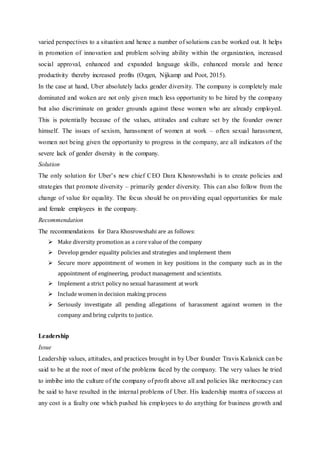 Why Uber is facing scandals | DOCX