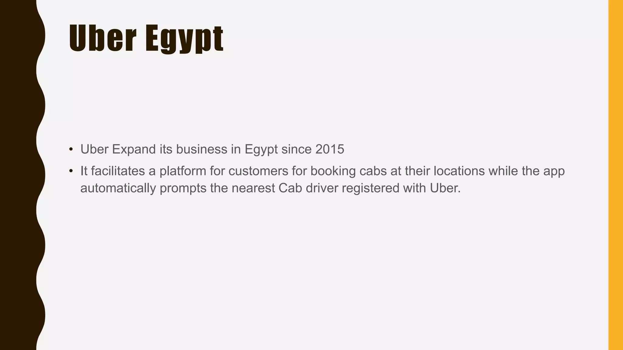Uber Marketing Strategy in Egypt | PPTX