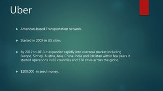 Uber's Rapid Growth with Innovative Strategy | PPTX