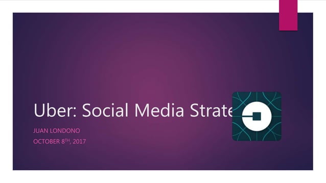 Uber social media strategy | PPT