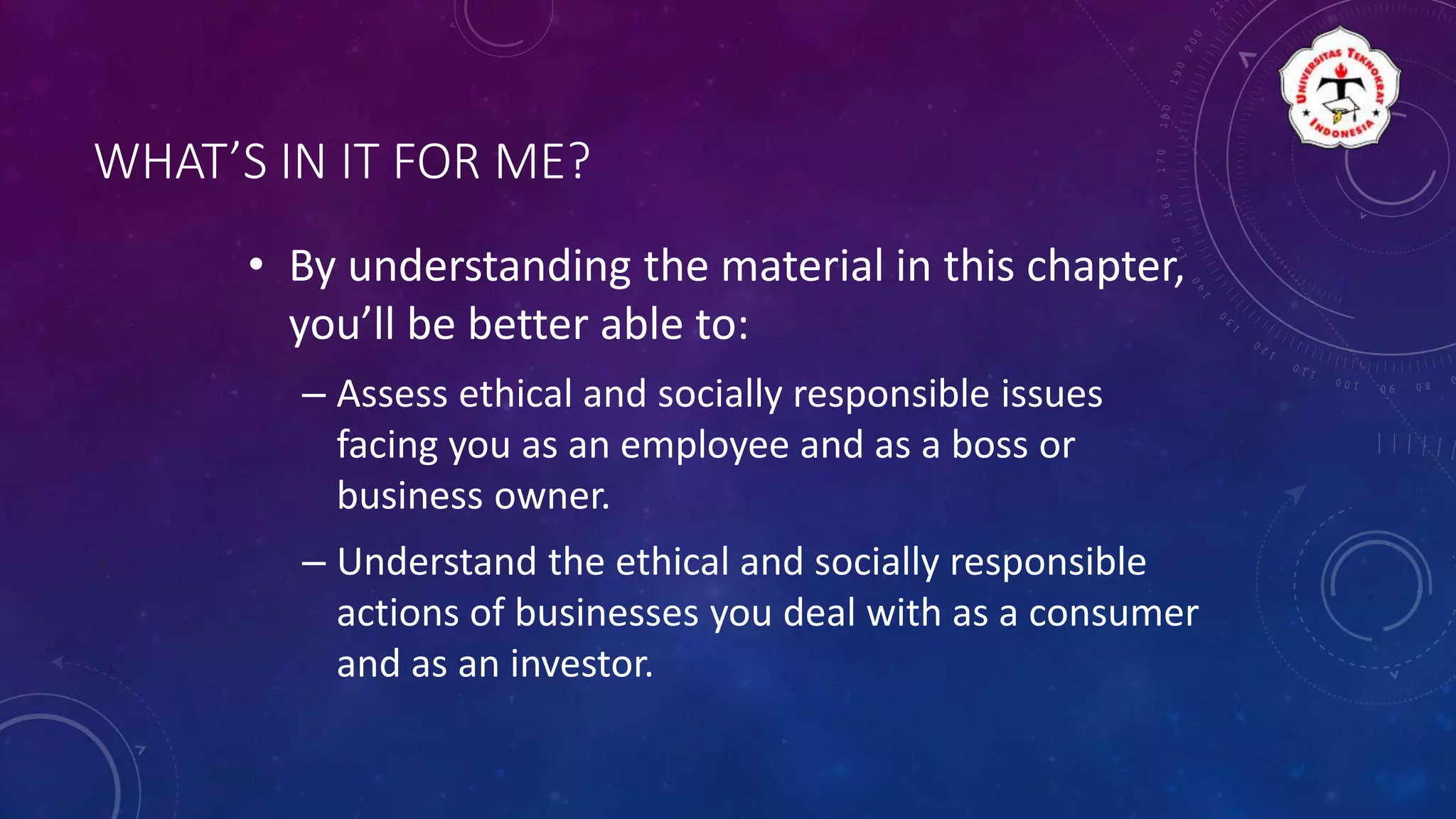 3. business ethics and social responsibility | PPTX