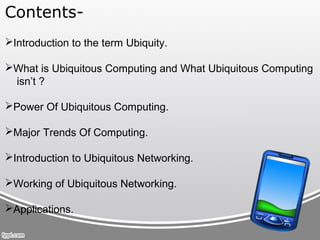 Ubiquitous networking | PPT