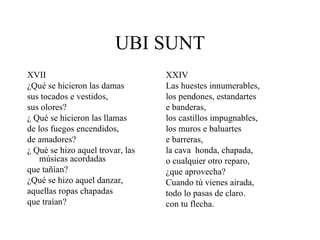 Ubi Sunt | PPT