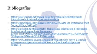 Ubicación de Paneles Fotovoltaicos | PPT